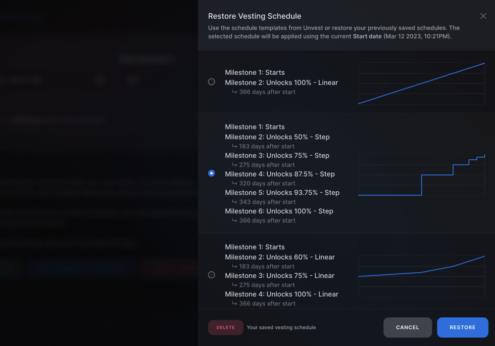 Unvest | Token vesting, liquidity locks, distribution, staking